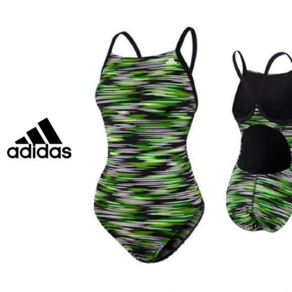 adidas | Swim | Nwt 74 Adidas Girl 26 72 Y Linear Movement Vortex Back ...